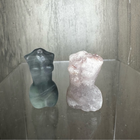 Accents | Mini Fluorite Pink Amethyst Lady Body Female Torso Crystal ...